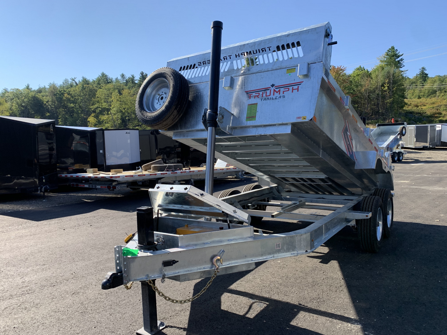 New 2026 Triumph 7x14 Dump Trailer- Galvanized/ 8" I beam/ Spreader ...