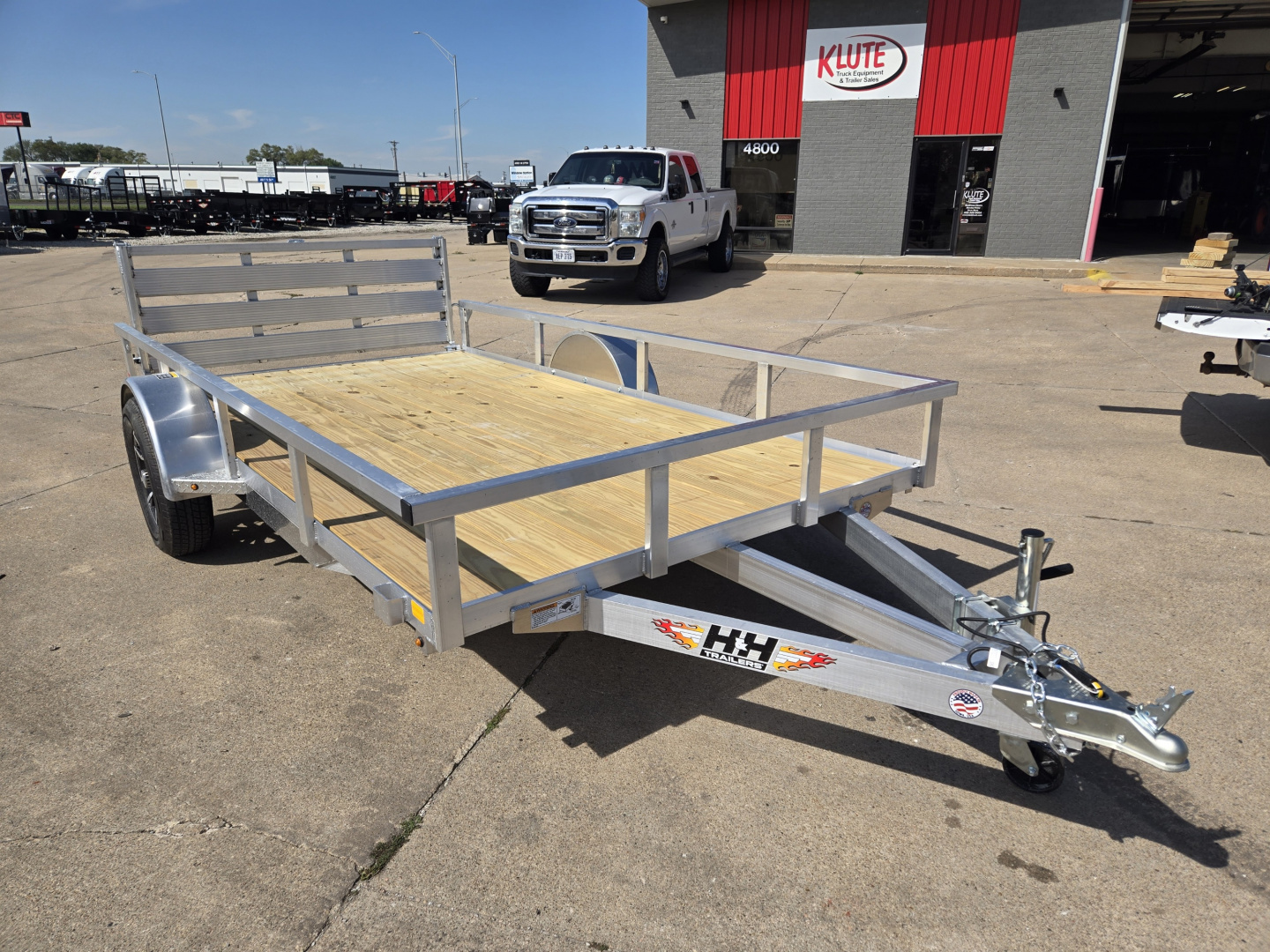 New 2026 H&H Trailers 76x12 Aluminum Rail Side 3K Utility Trailer for ...
