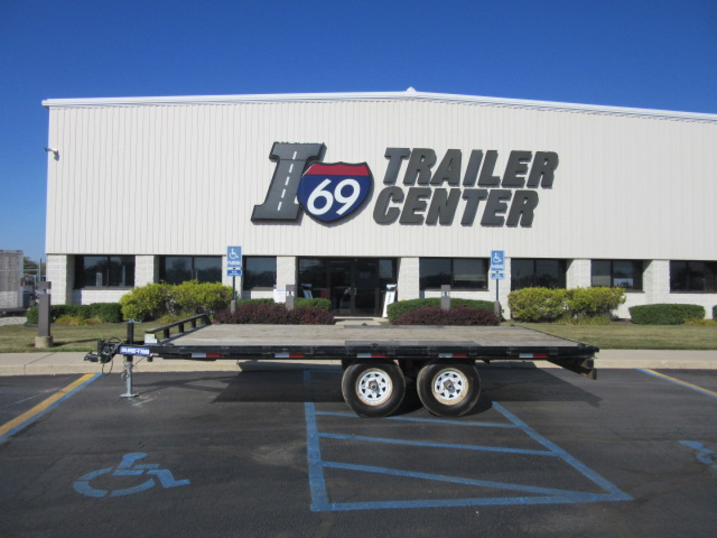 Used 2018 Sure-Trac 8.5 x 16 Low Profile Deckover Flatbed Trailer 10K