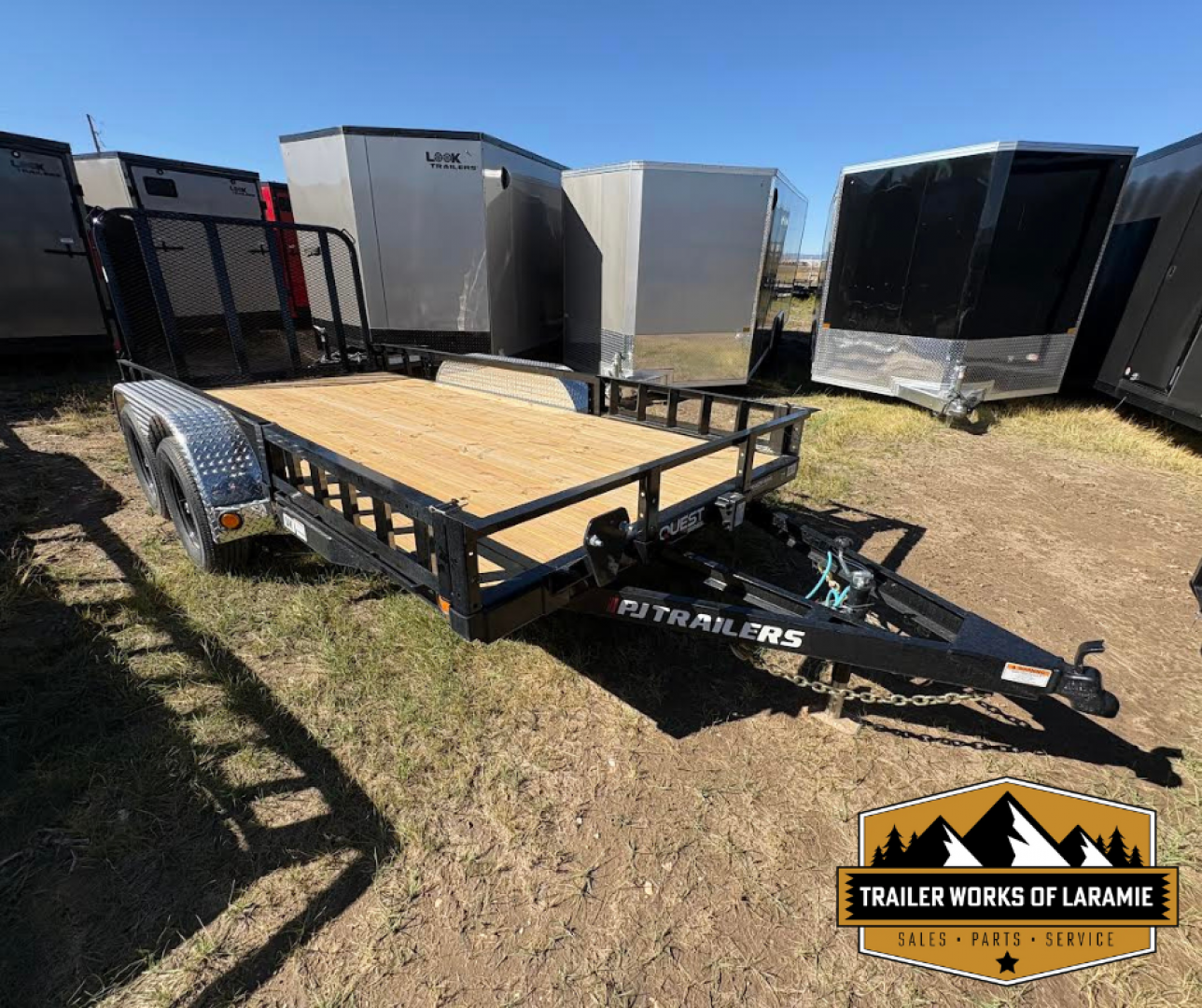 New 2026 PJ Trailer UK 7 X 14 TA Utility Trailer- 77" wide deck- Side ...