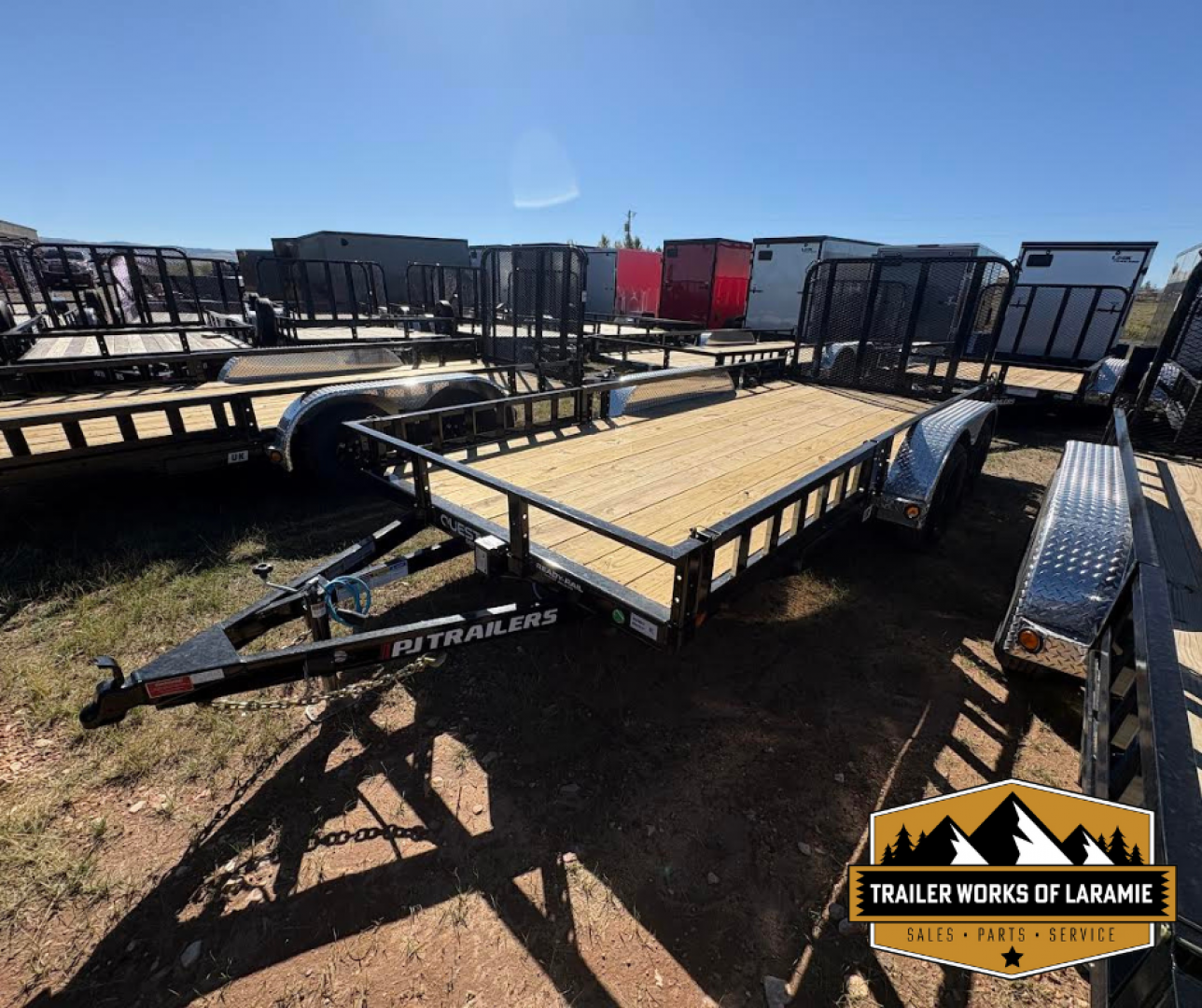 New 2026 PJ Trailers UK 7 X 16 TA Utility Trailer- 77" Wide Deck- Side ...