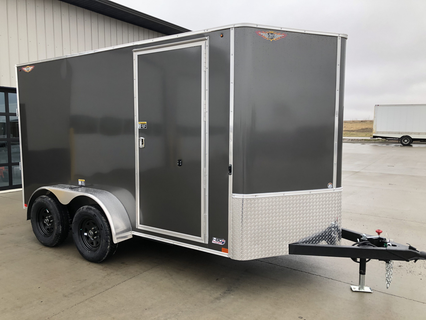 New 2026 H&H 7'X12' 7k Flat Top V-Nose Enclosed Cargo Trailer for sale ...