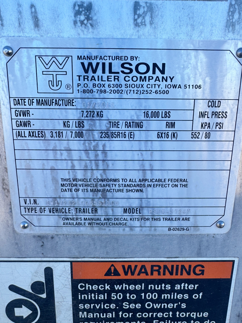 Used 2016 Wilson Trailer 24' Ranchhand Stock Trailer for sale in Three ...