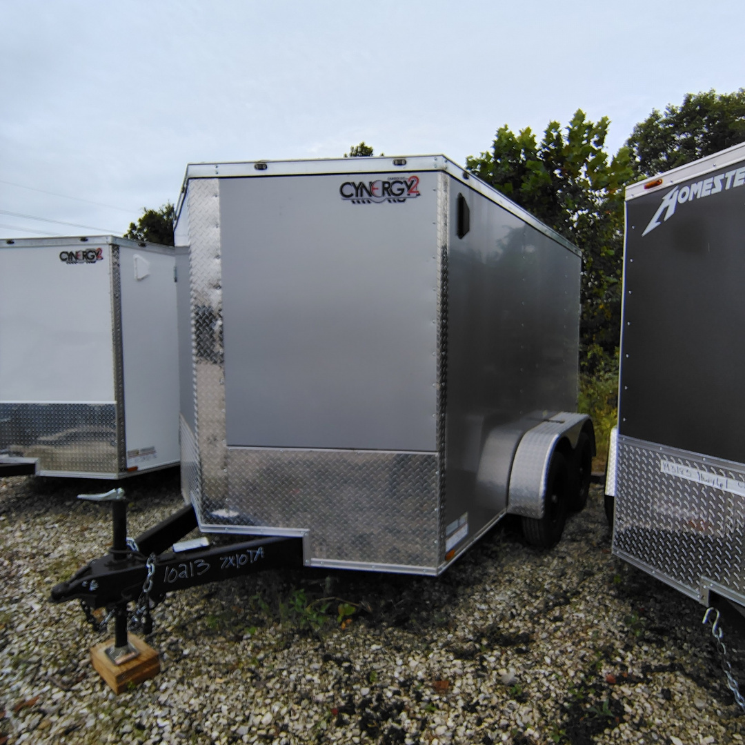 Used 2025 USED Cynergy 2 7x10 TA Cargo / Enclosed Trailer, 6' interior ...