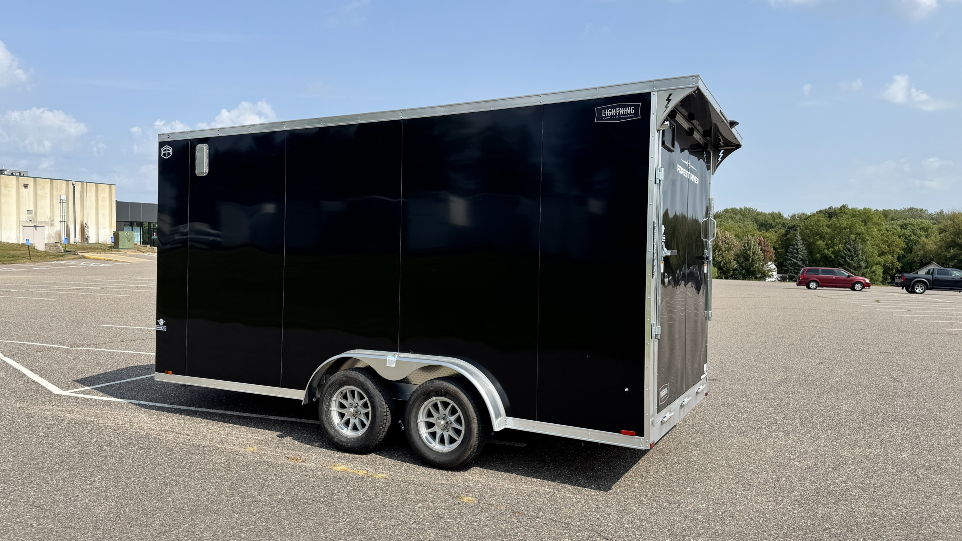 New Lightning 7.5x16 Aluminum Enclosed Trailer - Rear ramp door! for ...