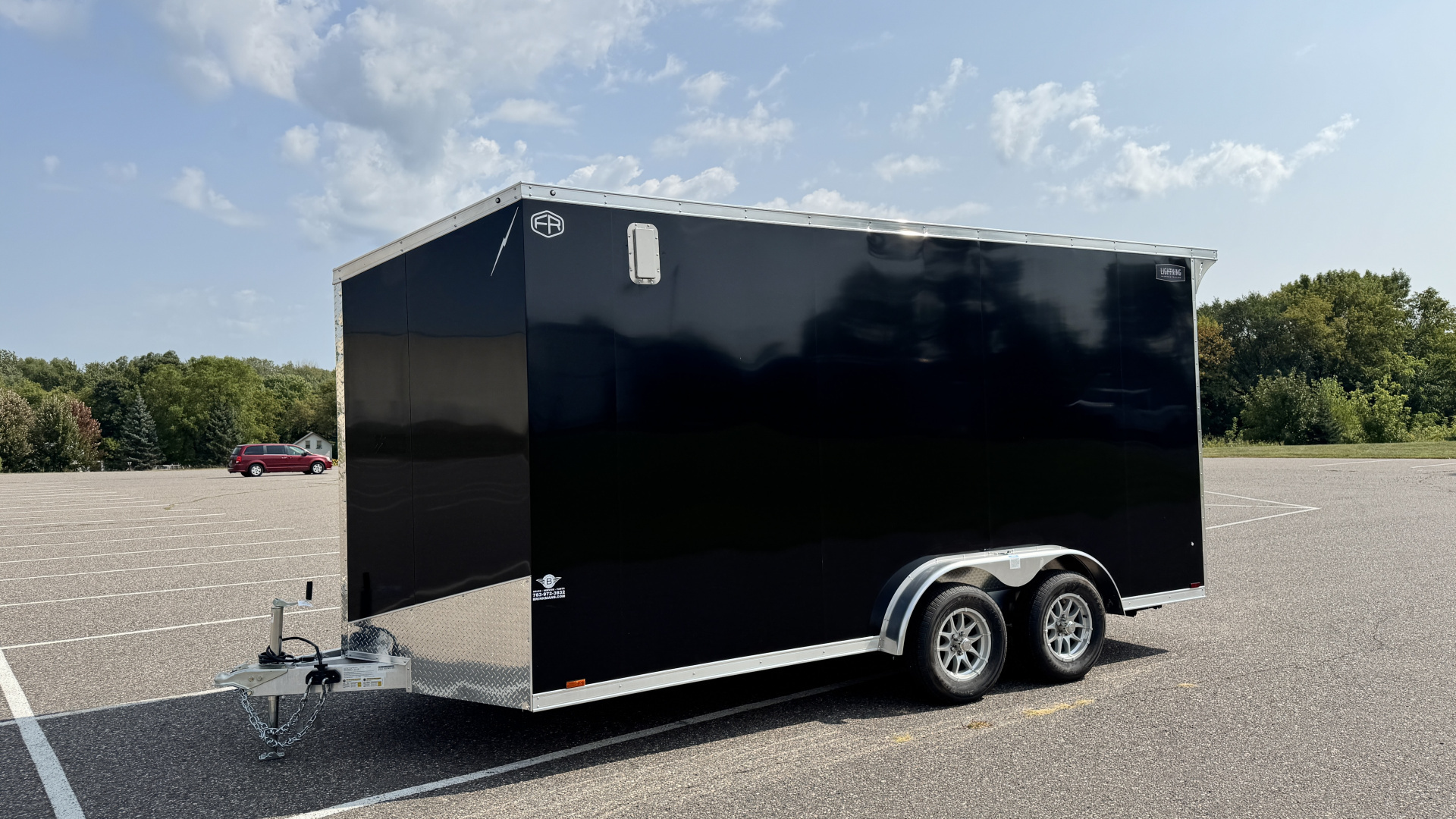 New Lightning 7.5x16 Aluminum Enclosed Trailer - Rear ramp door! for ...