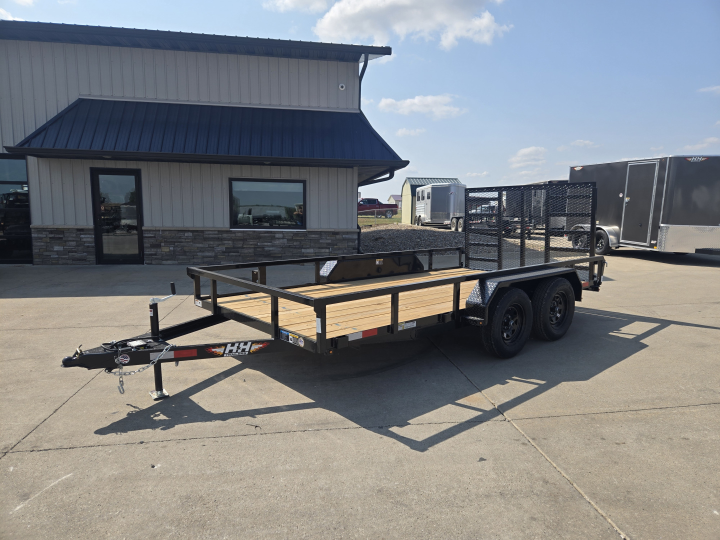 New 2026 H&H 82"x14' 7k Rail Side Utility Trailer