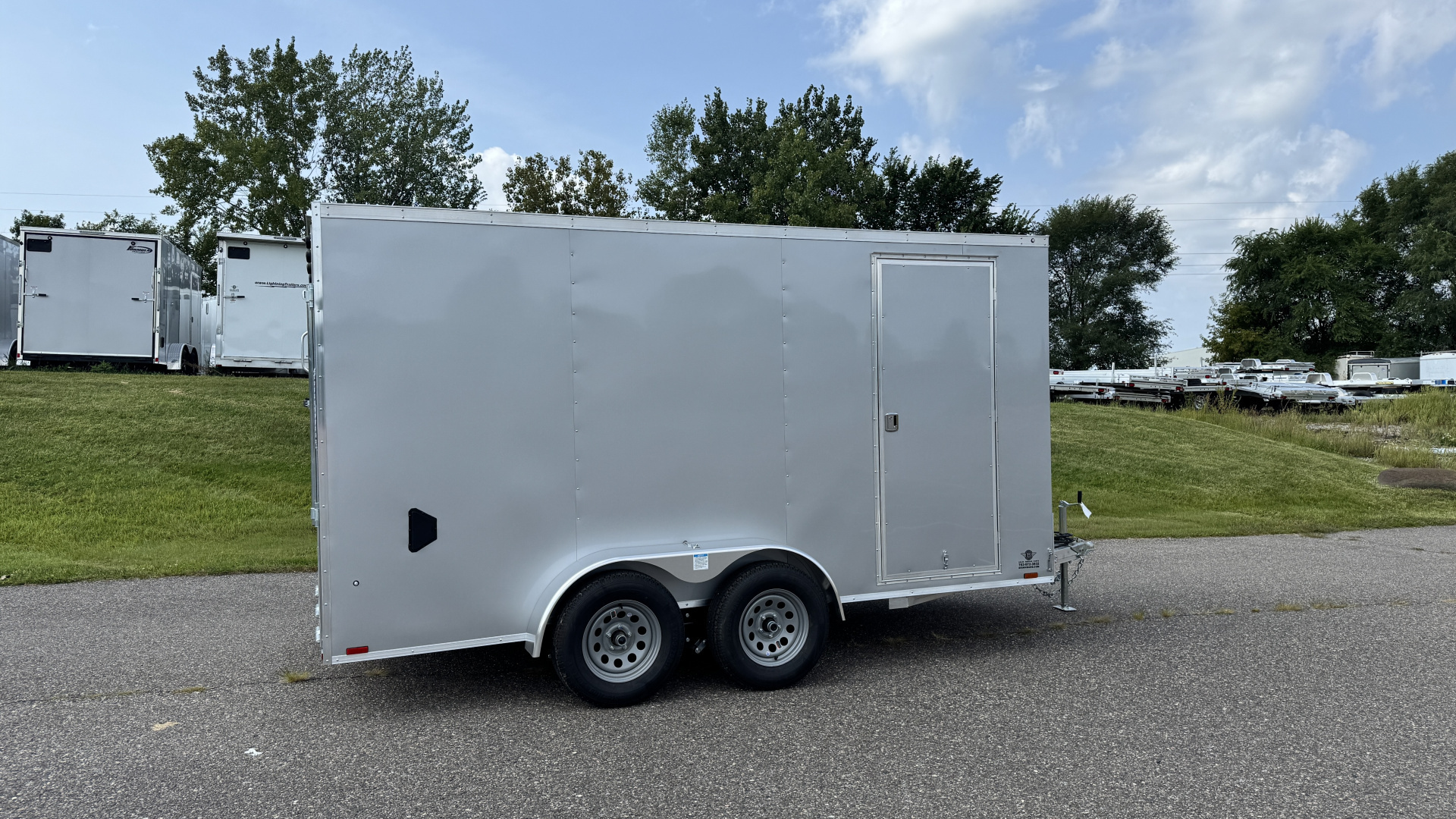 New Lightning 7x14 Aluminum Enclosed Trailer - Rear ramp door! for sale ...