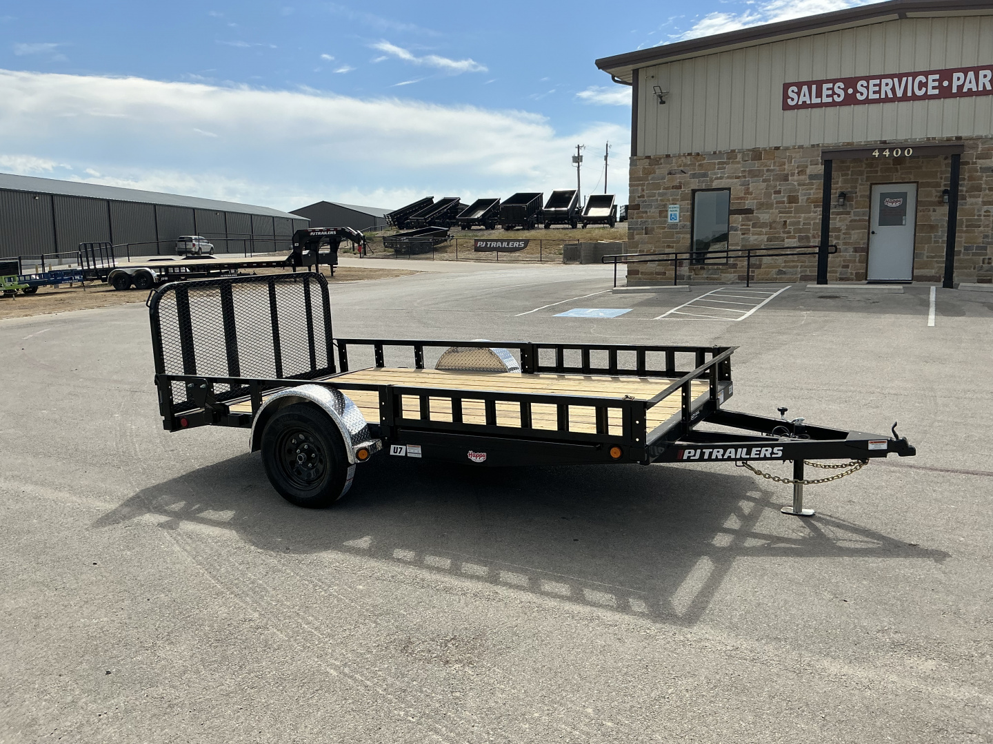 New 2026 PJ 77"x12' Single Axle Utility Trailer - U7