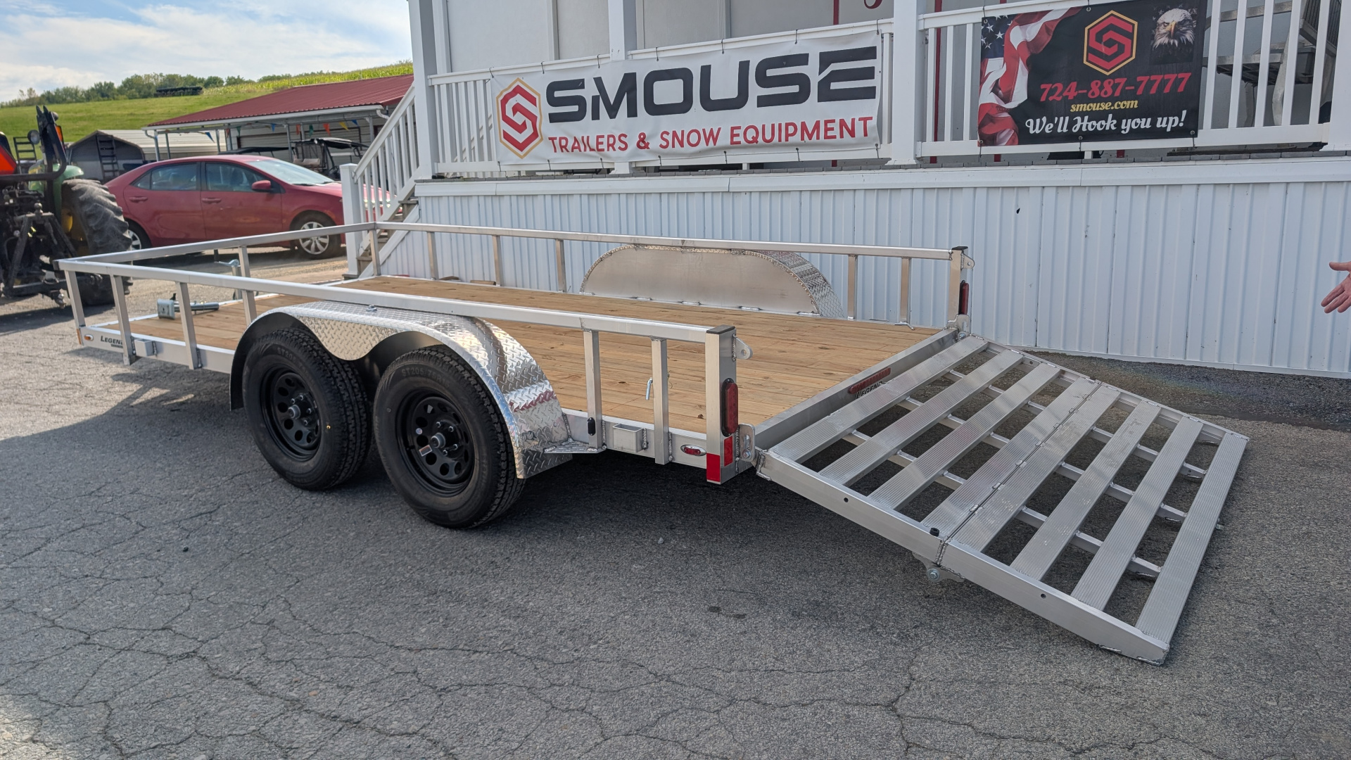New 2026 Legend 7x14 Open Deluxe Aluminum Tandem Axle Utility Trailer w ...