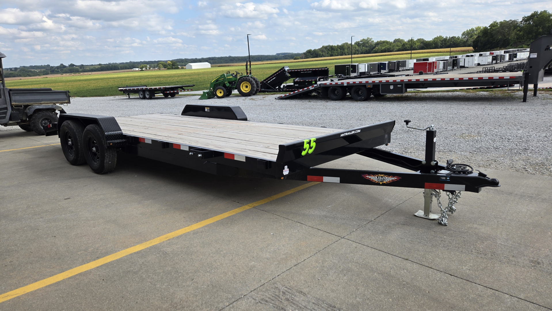 New 2026 H&H 82X18 Car Hauler (7K) Pull out Ramps