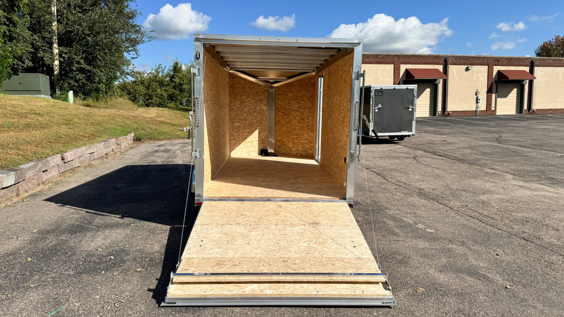 New Lightning 7x14 Aluminum Enclosed Trailer - Rear ramp door!