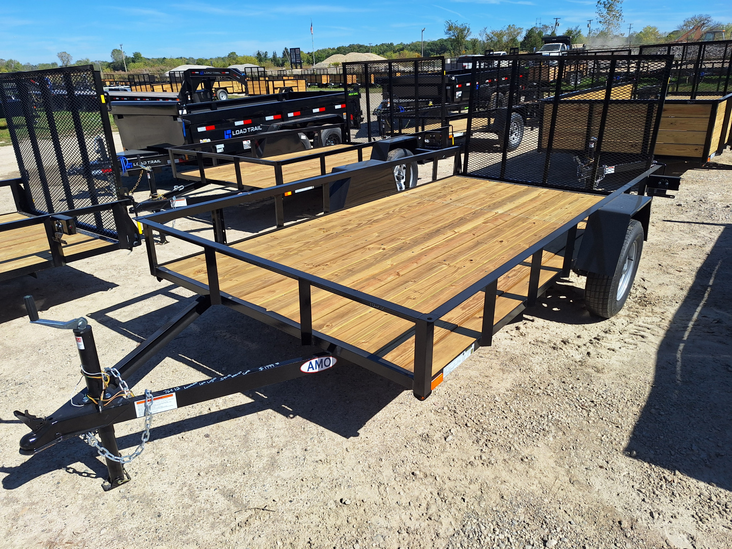 New 2026 AMO 76x12 Single Axle Landscape Trailer W/ Led Lights and ...