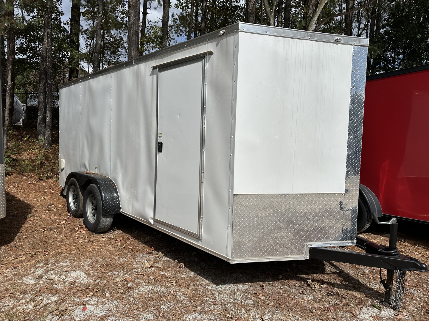 Used USED 2024 J&C 7X16 TANDEM AXLE ENCLOSED TRAILER ($455 DOWN ON RTO ...