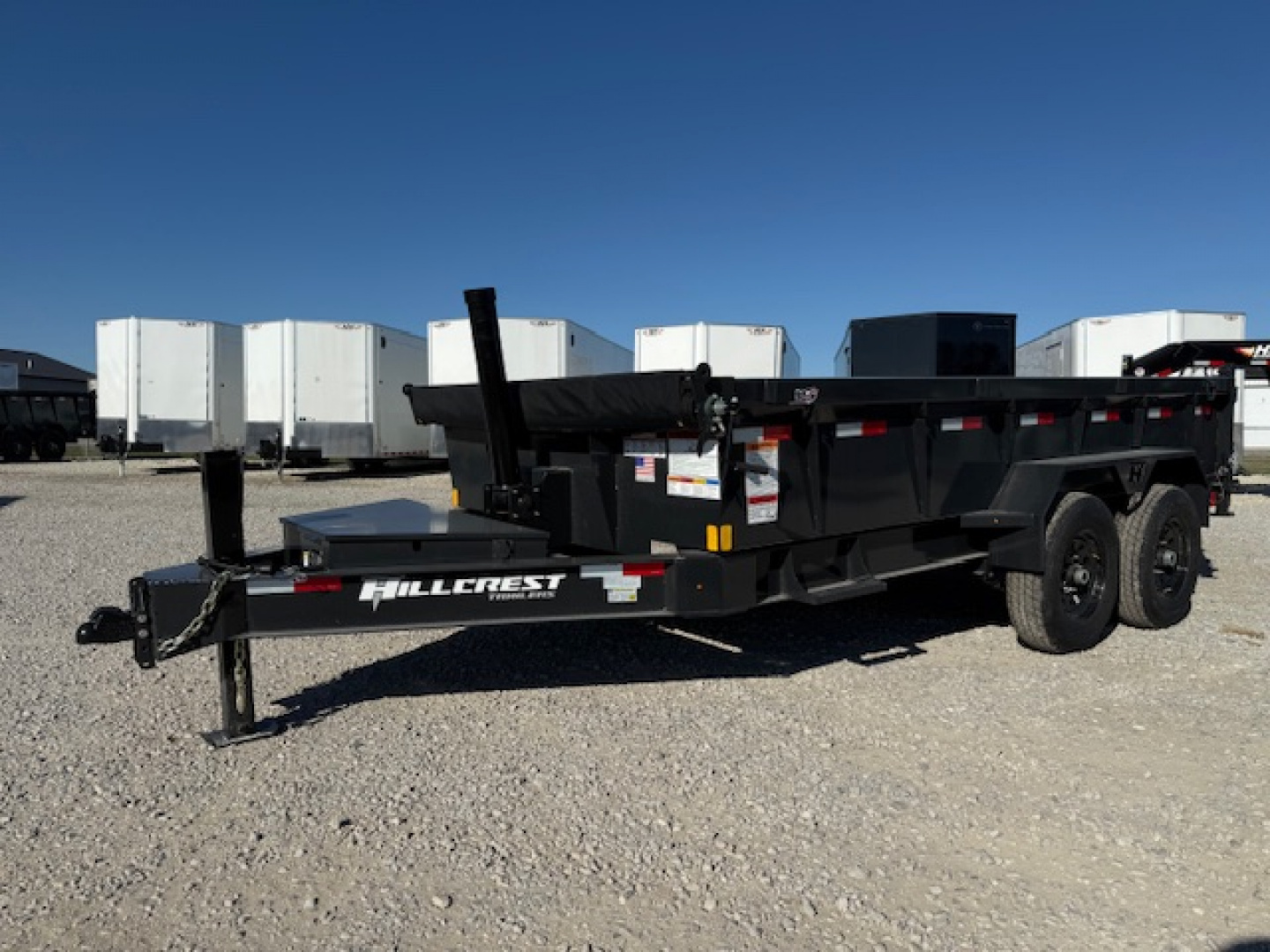 New 2026 Hillcrest Deep Charcoal 7'x14' 15.9k Demco Coupler Dump ...