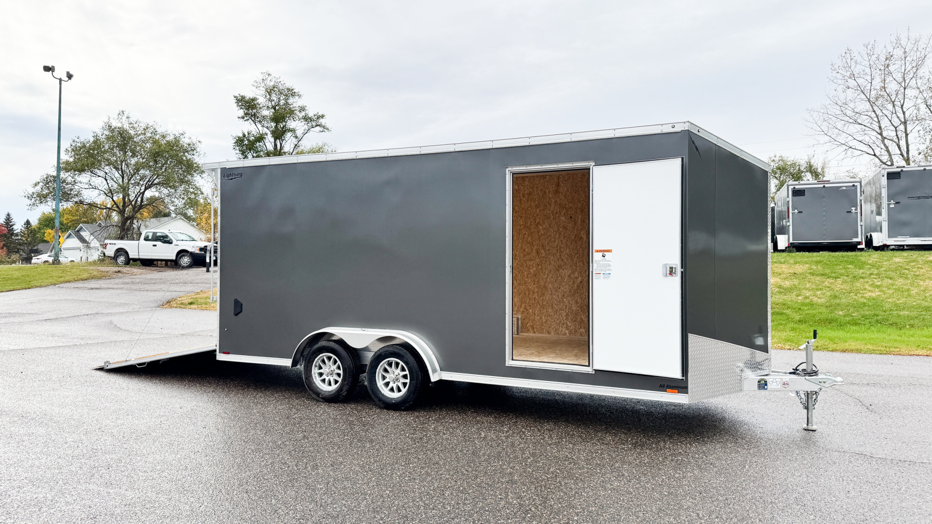 New LIGHTNING 7.5X18 ENCLOSED TRAILER WITH REAR RAMP! for sale in ...