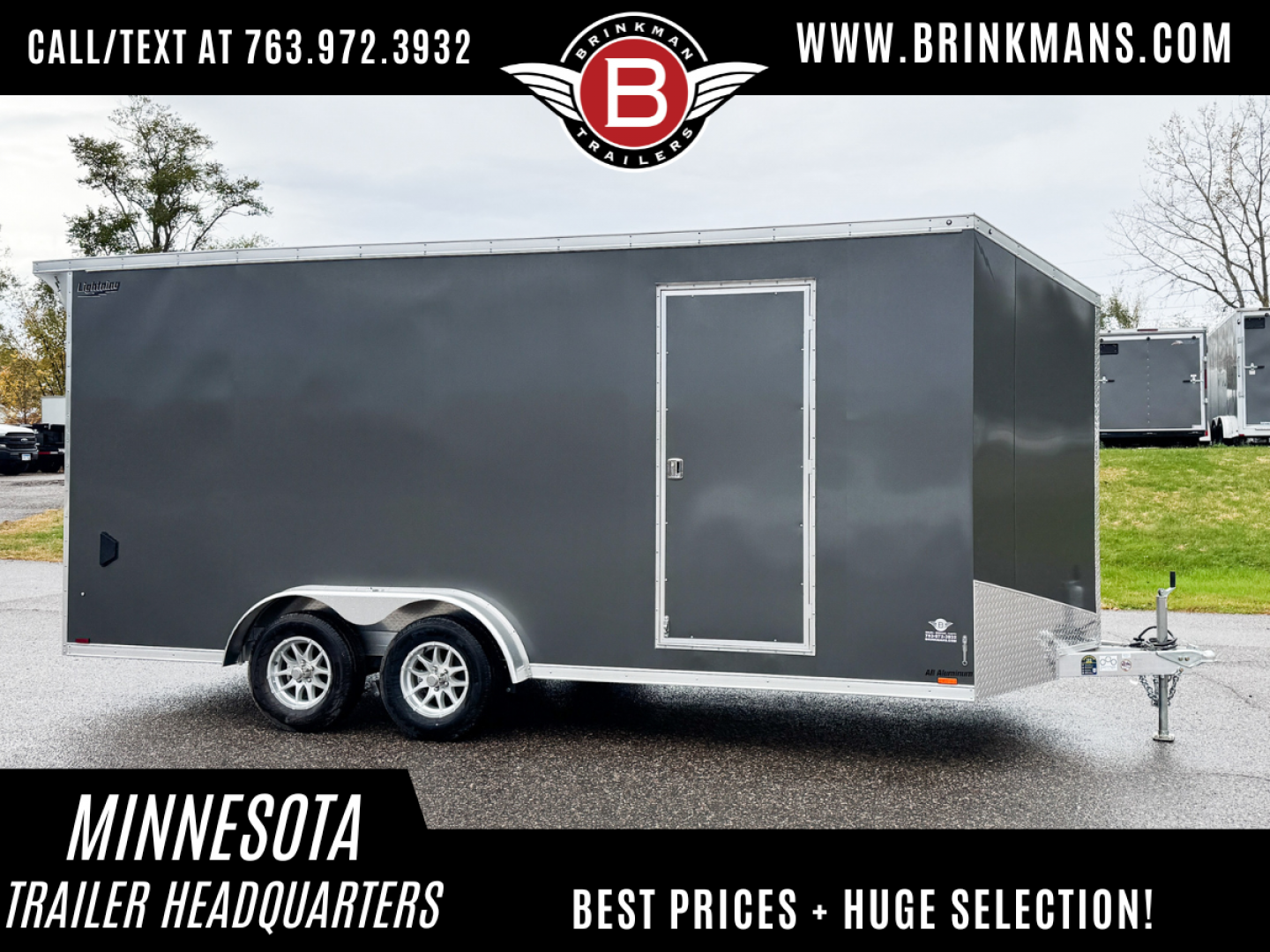 New LIGHTNING 7.5X18 ENCLOSED TRAILER WITH REAR RAMP! for sale in ...