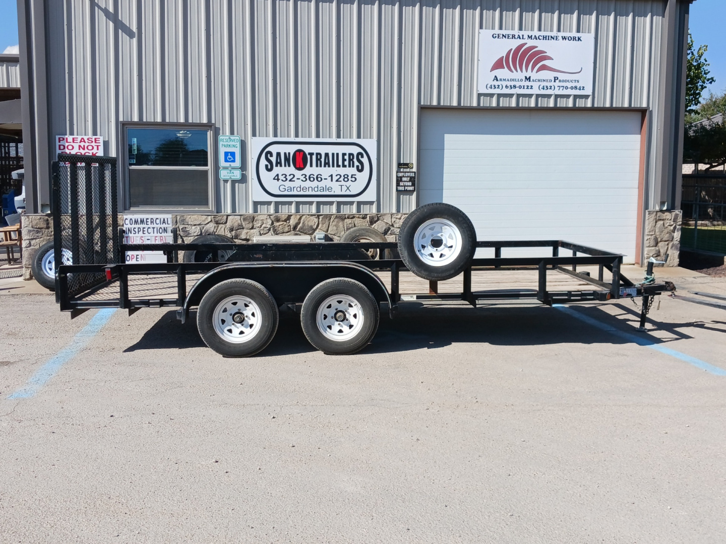 Used 2014 Texas Bragg Trailers USED 77"X16' Angle Iron Utility Trailer ...