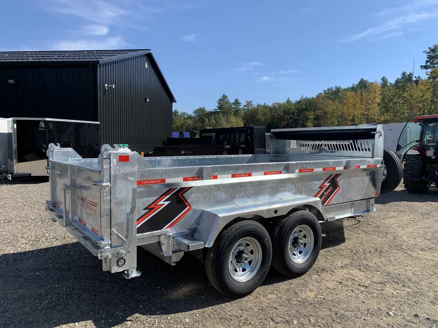 New 2026 Triumph 7x14 Dump Trailer- Galvanized/ 8" I beam/ Hydro Jack ...