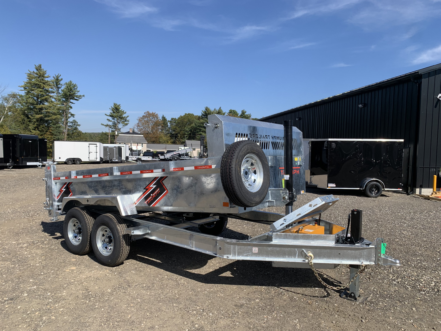 New 2026 Triumph 7x14 Dump Trailer- Galvanized/ 8" I beam/ Hydro Jack ...