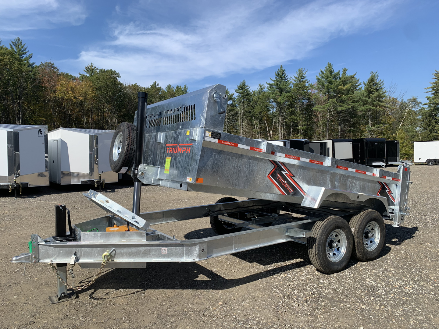 New 2026 Triumph 7x14 Dump Trailer- Galvanized/ 8" I beam/ Hydro Jack ...