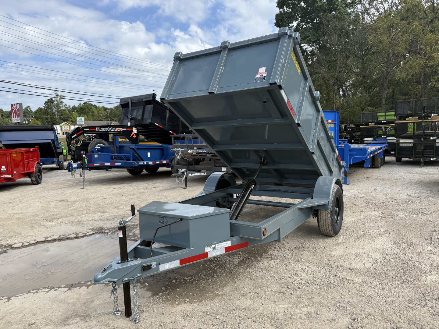 New 2026 P & T Trailers 5.2K 5X10 DUMP SPREAD GATE 7K JACK Dump Trailer