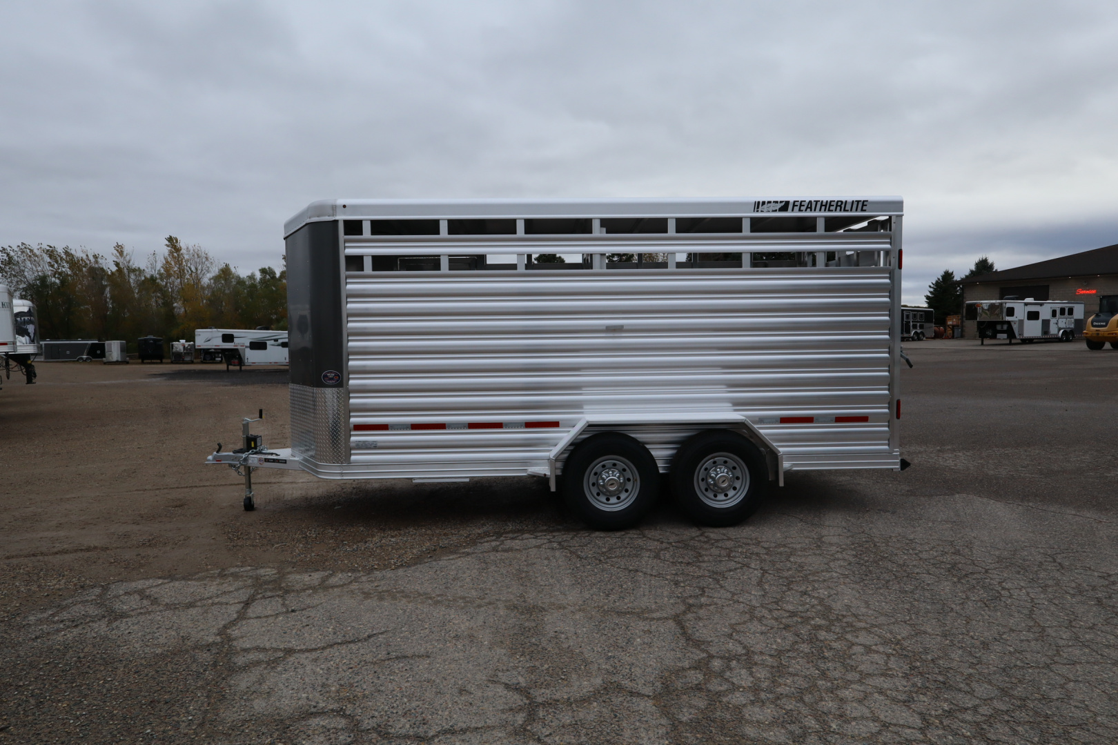 New 2026 Featherlite Trailers 8107 16' BP Stock / Stock Combo Trailer ...