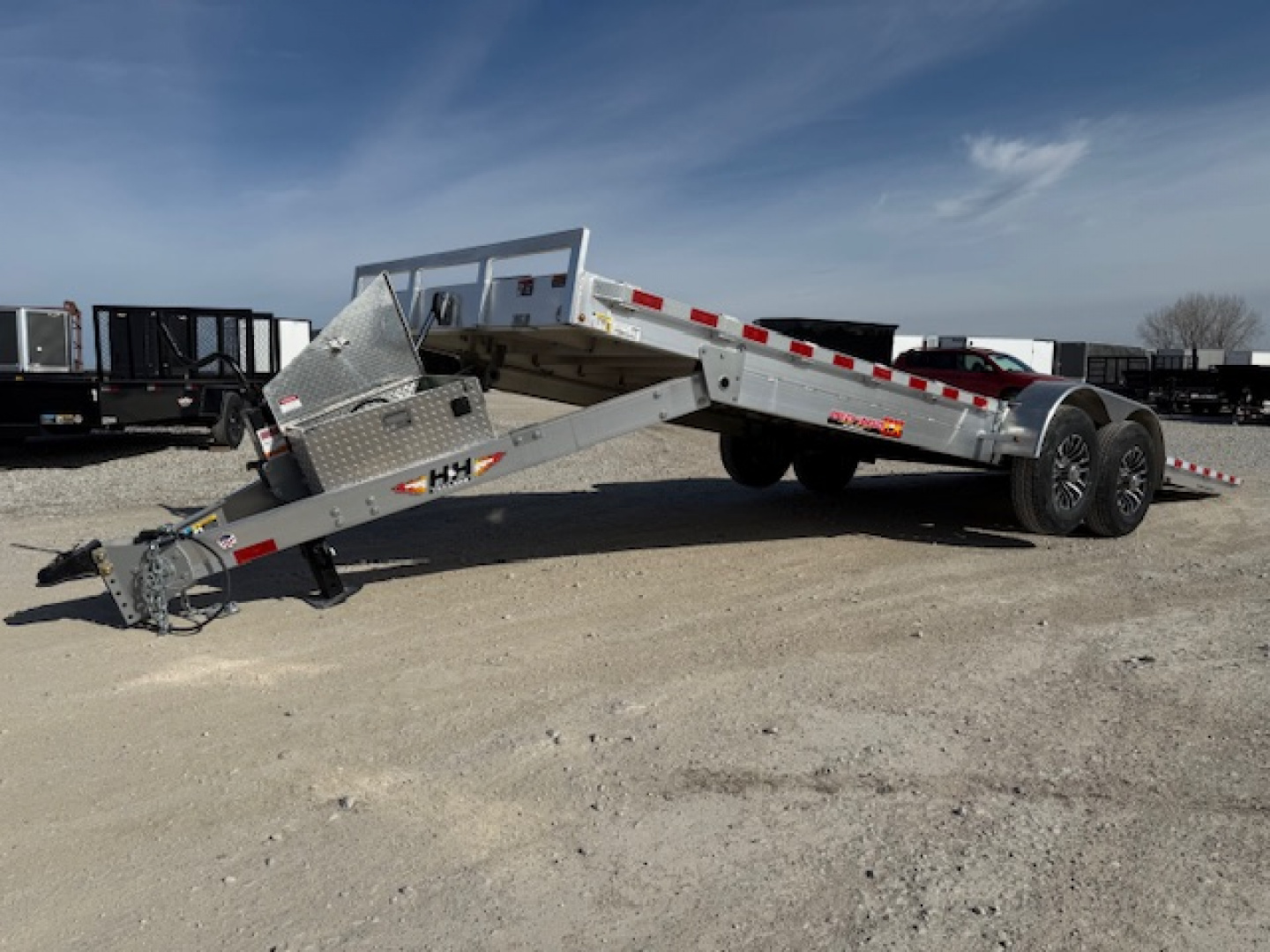 New 2026 H&H Aluminum 82"x24' 14k Electric Tilt Speed Loader Car Hauler ...