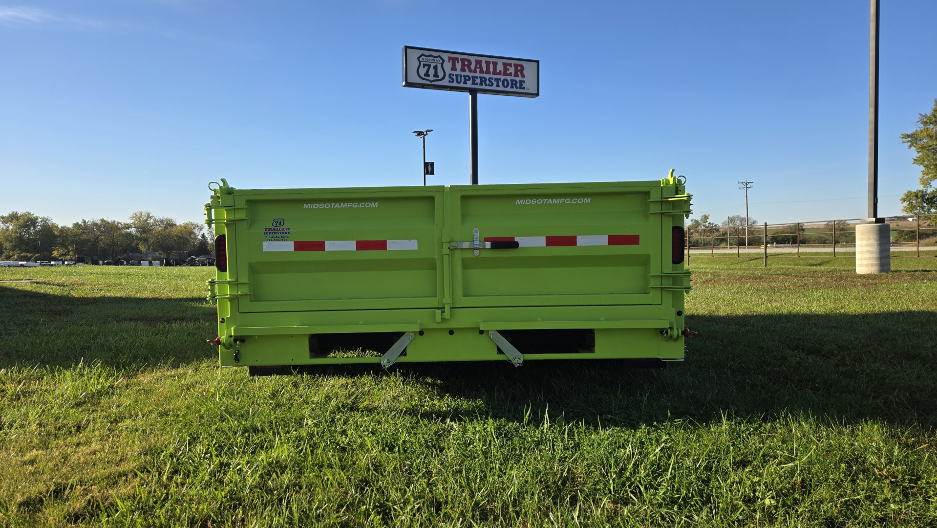 New 2026 Midsota 82X14 scissor Dump Trailer Lime Green(15.4K) for sale ...