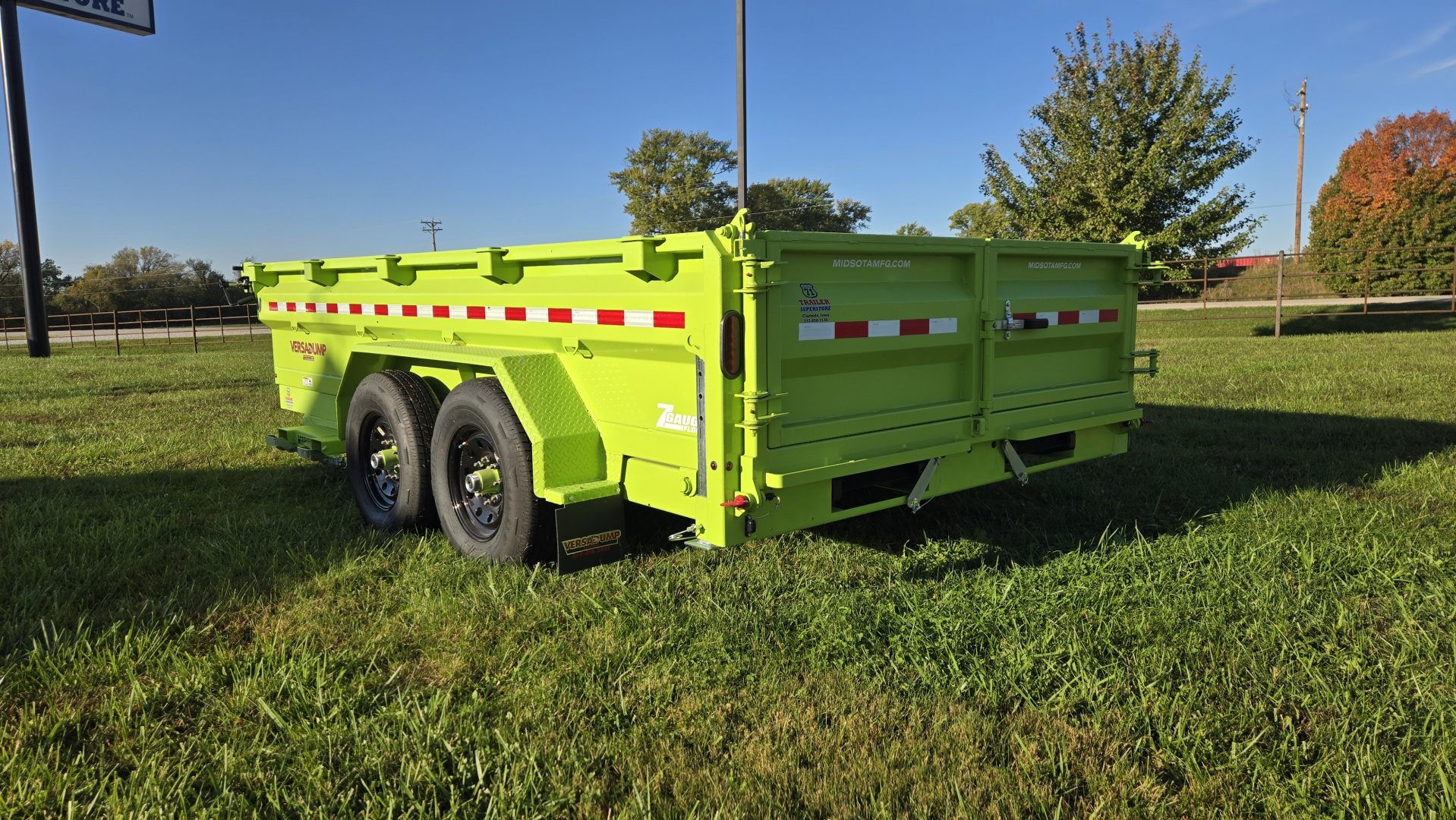 New 2026 Midsota 82X14 scissor Dump Trailer Lime Green(15.4K) for sale ...