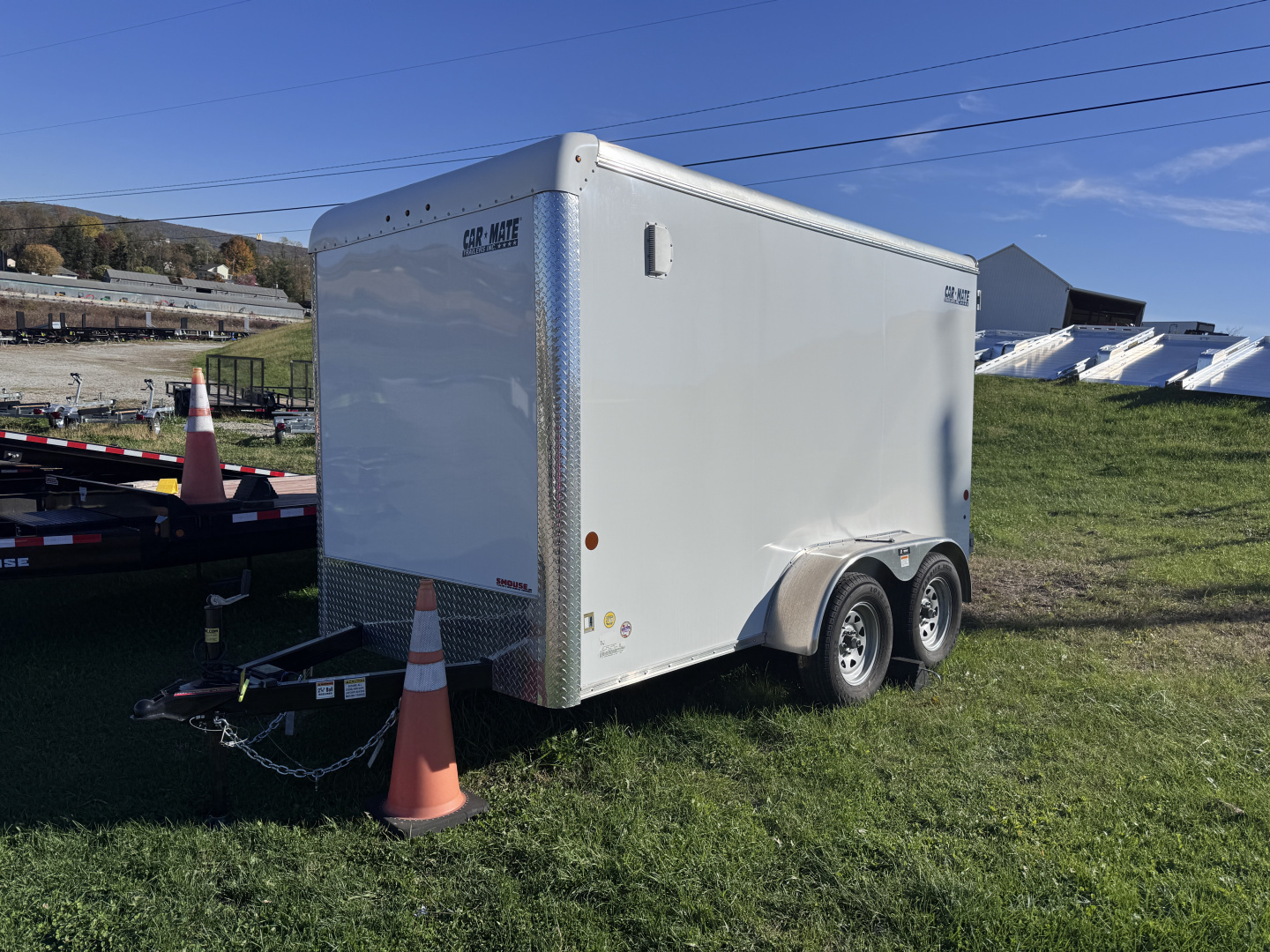 New USED 2022 Car Mate 6x12 Custom Cargo Tandem Trailer w/ Barn Doors ...