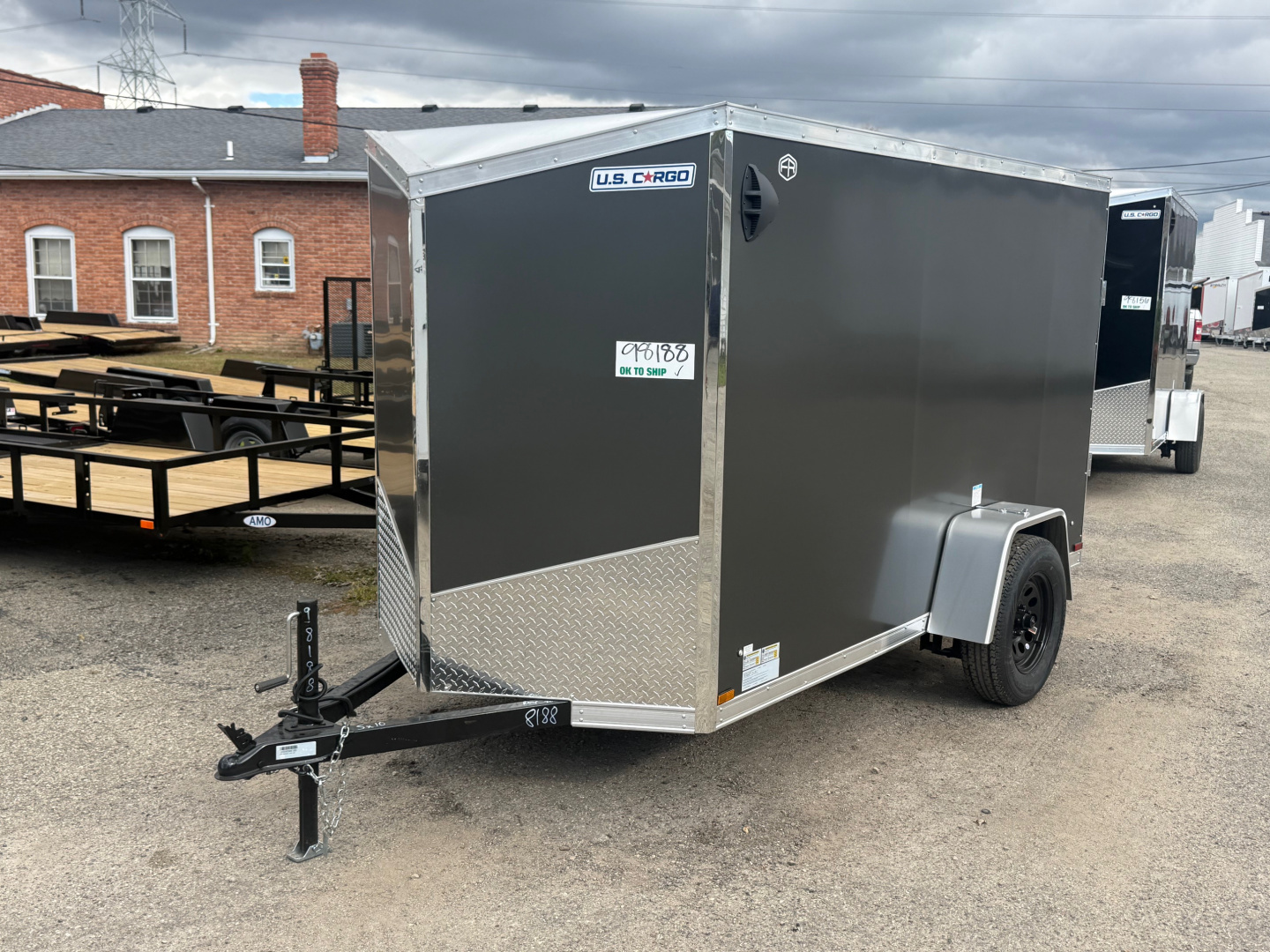 New 2026 US Cargo 5 x 10 Enclosed Trailer w/ Ramp Door with 5ft 6in ...