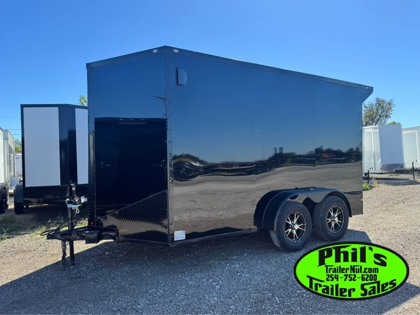 New 2025 7X12 Cargo / Enclosed Trailer REAR WING WITH LOADING LIGHTS ...