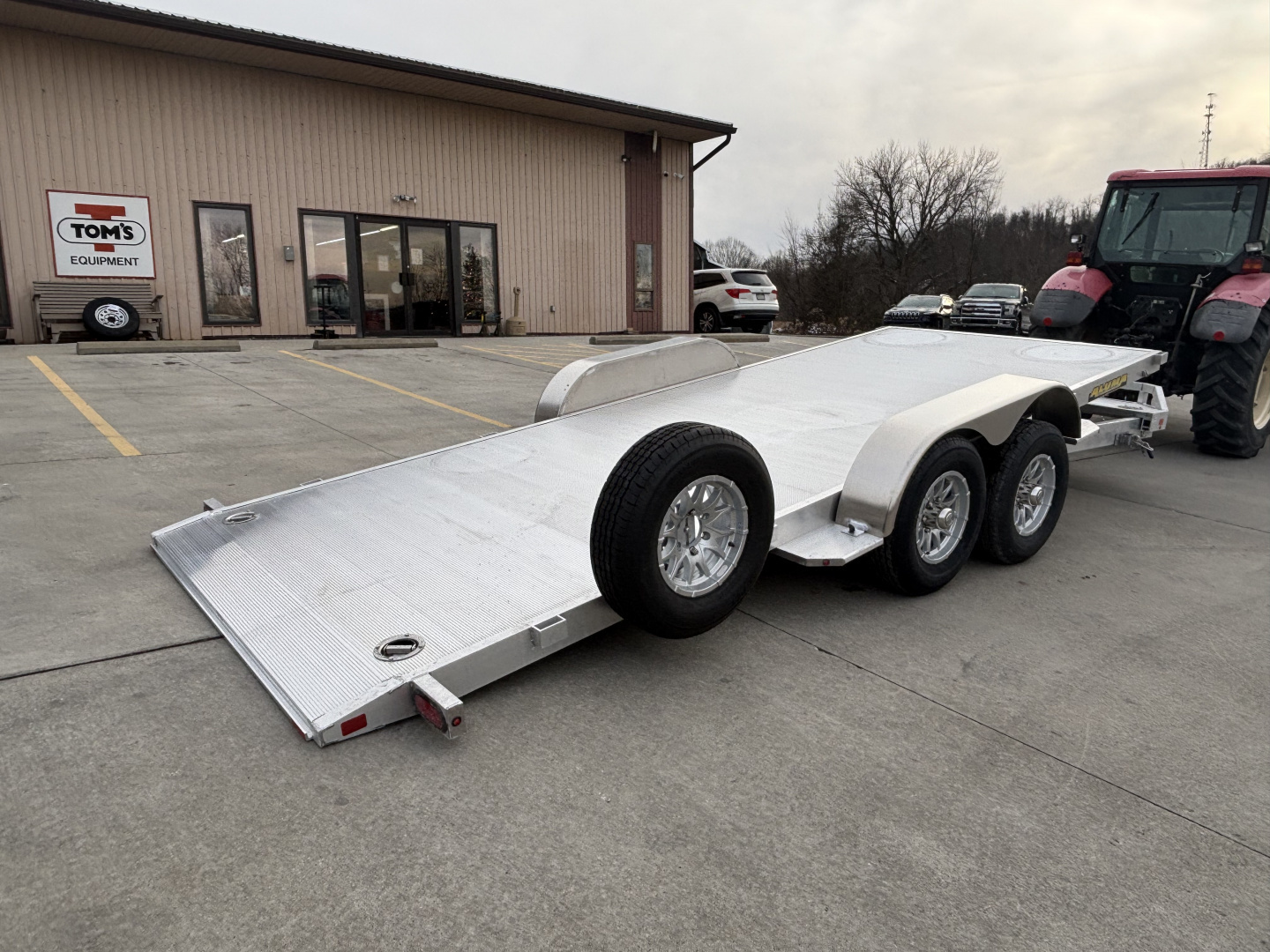 New 2026 Aluma Trailers 8218H-TILT Aluminum Car Hauler w/ Spare Tire ...