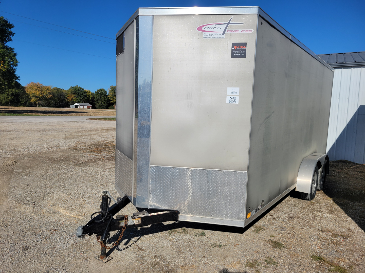 Used 2020 Cross Trailers 7x16 Tandem axle Cargo / Enclosed Trailer for ...