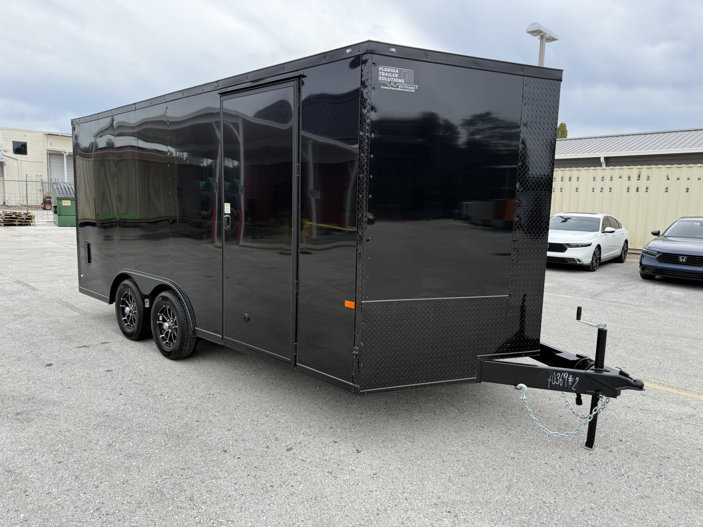 New 2026 Rock Solid Cargo 8.5x16 7K Rear Door Black Out Cargo ...