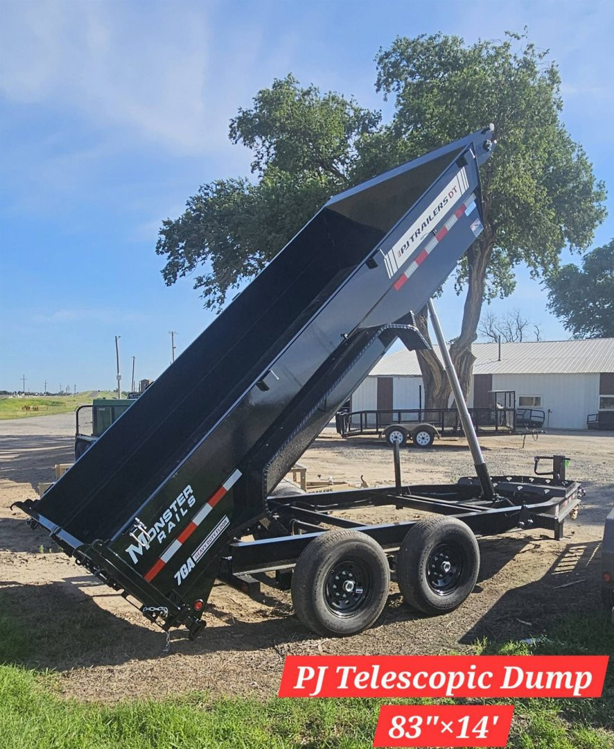 New 2026 Pj Trailers 83 X 14 Telescopic Dt1 Dump Trailer For Sale
