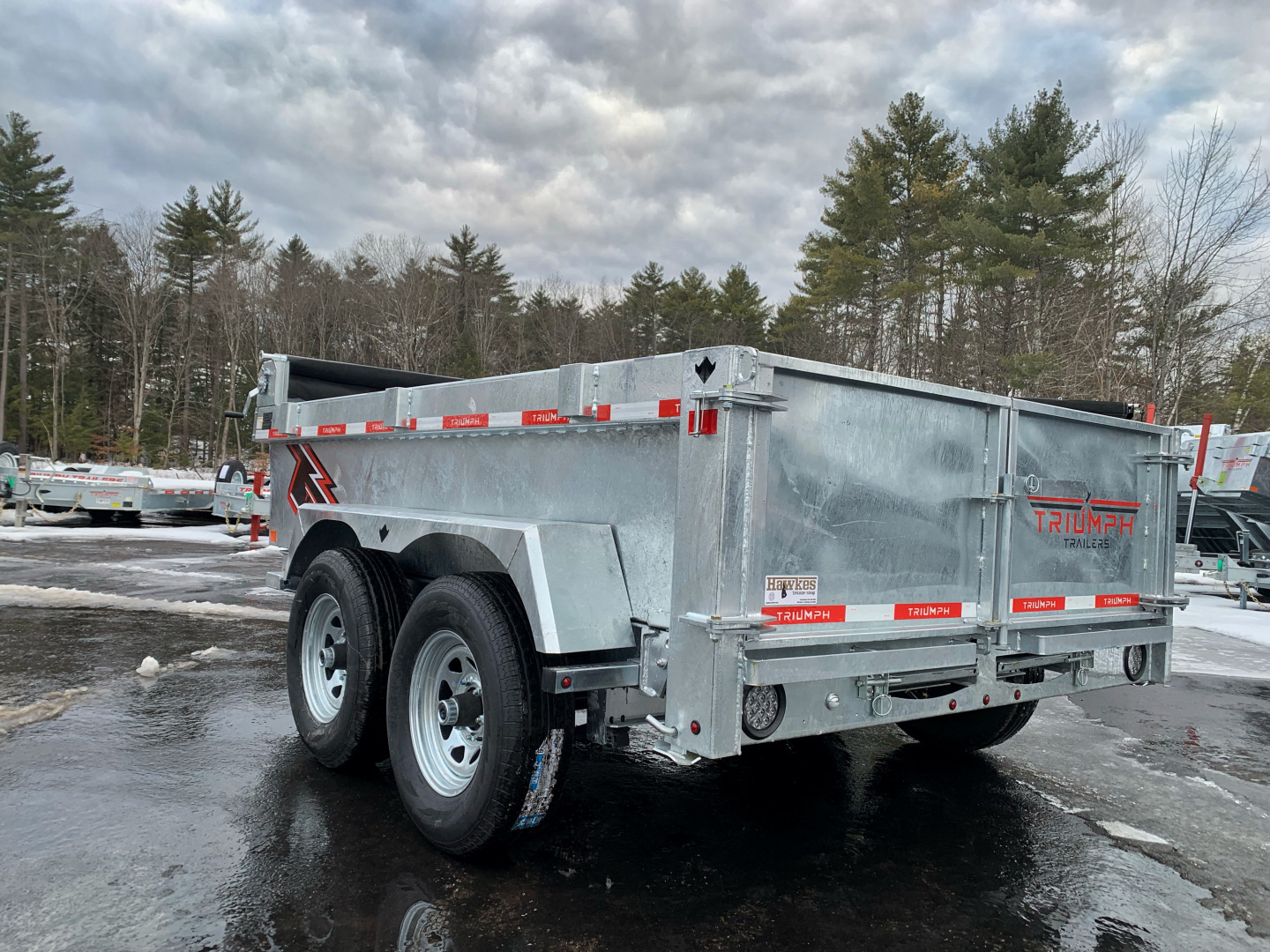 New DEMO* 2025 Triumph 6X12 Dump Trailer- Galvanized/ I-beam frame ...