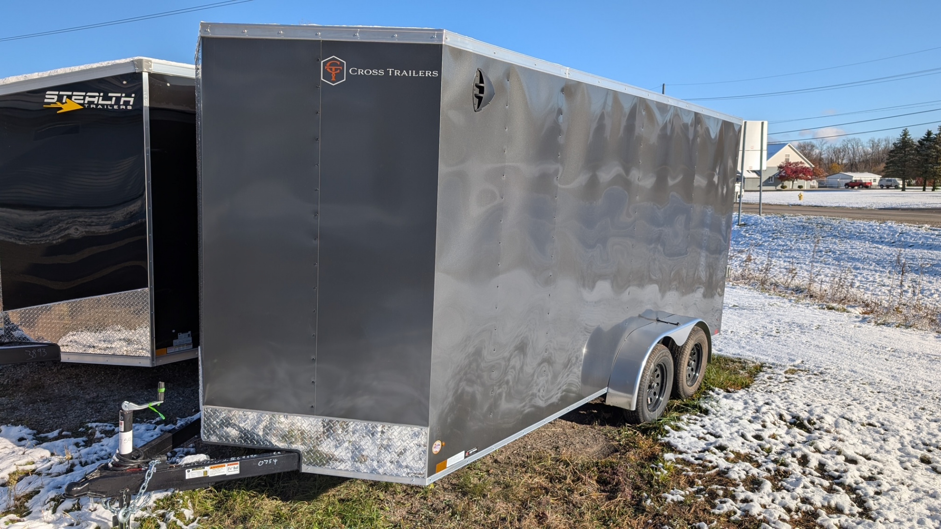 New 2026 7 x 16 Cross Enclosed Trailer with 7ft interior with RAMP DOOR ...