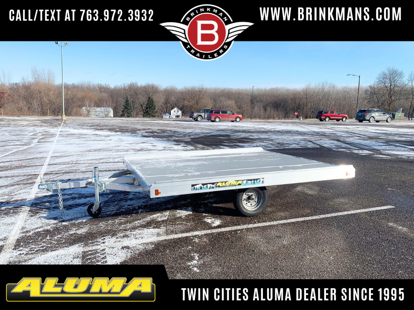 New Aluma TILT (8.5'x10') Aluminum Snowmobile Trailer- 2 Place Tilt Bed ...