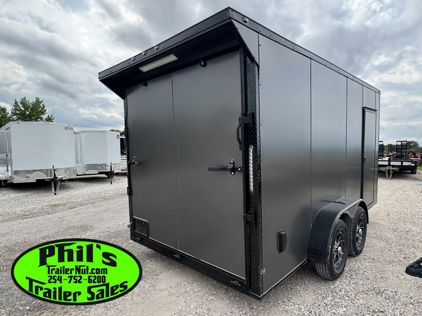 New 7X14 ENCLOSED TRAILER Cargo / Enclosed Trailer UPGRADED .080 SCREWLESS EXTERIOR & REAR WING ...