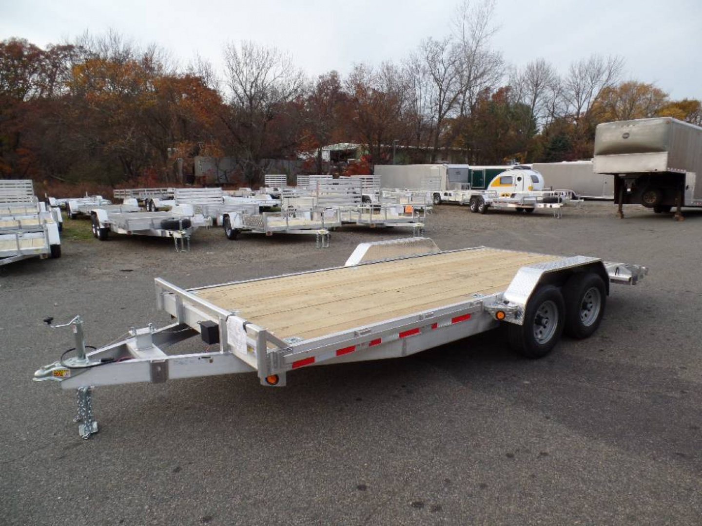 New 20 ft. Open Car Trailer Aluminum Frame, Wood Deck 9,990 lb. GVWR ...