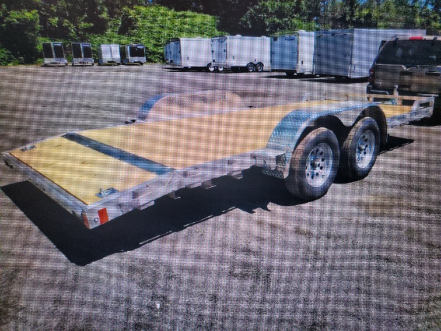 New 2026 ALCOM 7X18 TANDEM AXLE ALUMINUM Car / Racing Trailer WITH 2 ...