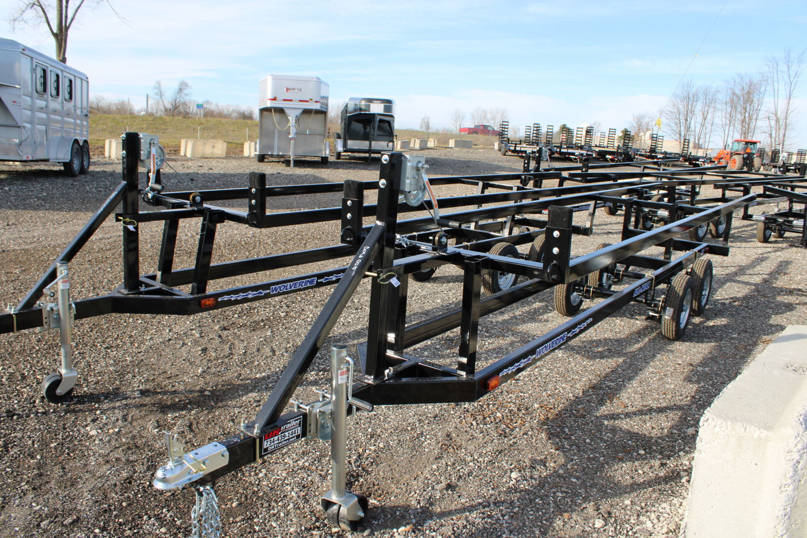 New 2026 Wolverine 20' TANDEM AXLE CRANK UP ALL STAR Boat Trailer for ...