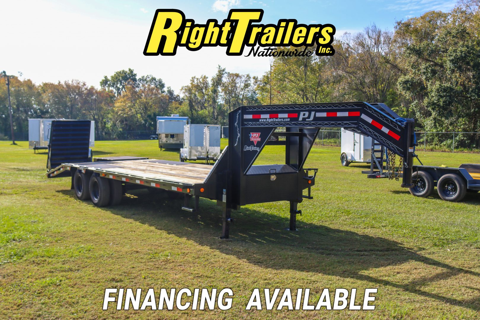 Used 2020 8.5x25 PJ Gooseneck Equipment Trailer LD252 for sale in Lakeland, FL