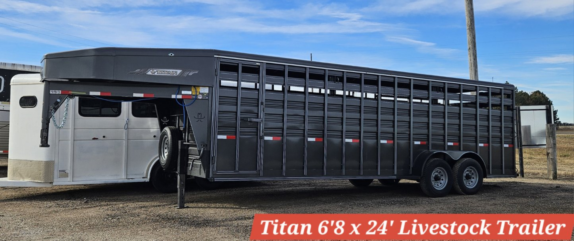 New 2025 TITAN TRAILER Standard 6'8 x 24' Stock Trailer for sale in St ...