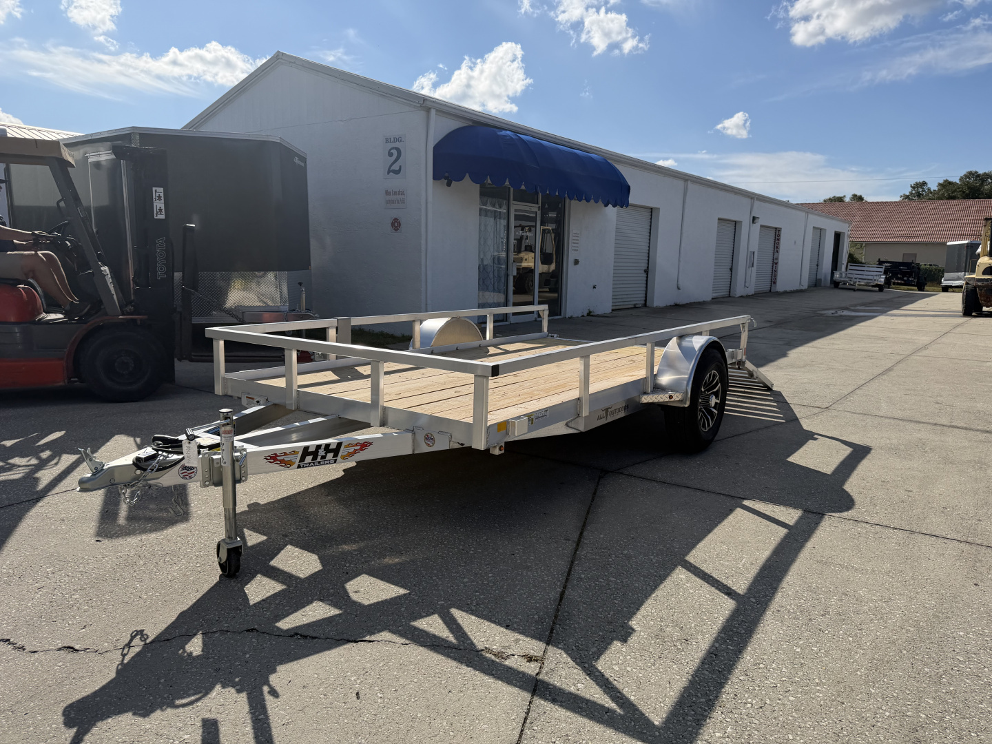 New 2026 H&H Trailers 5K (5200lb Axle) 6X12 Aluminum Rail Side Utility ...