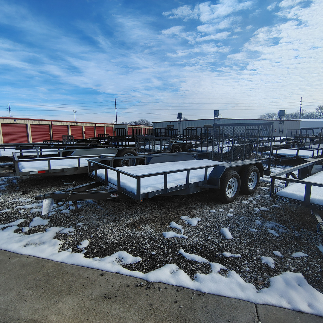 Used 2023 MEB USED 77X14 TA Straight deck utility trailer with 48" gate ...
