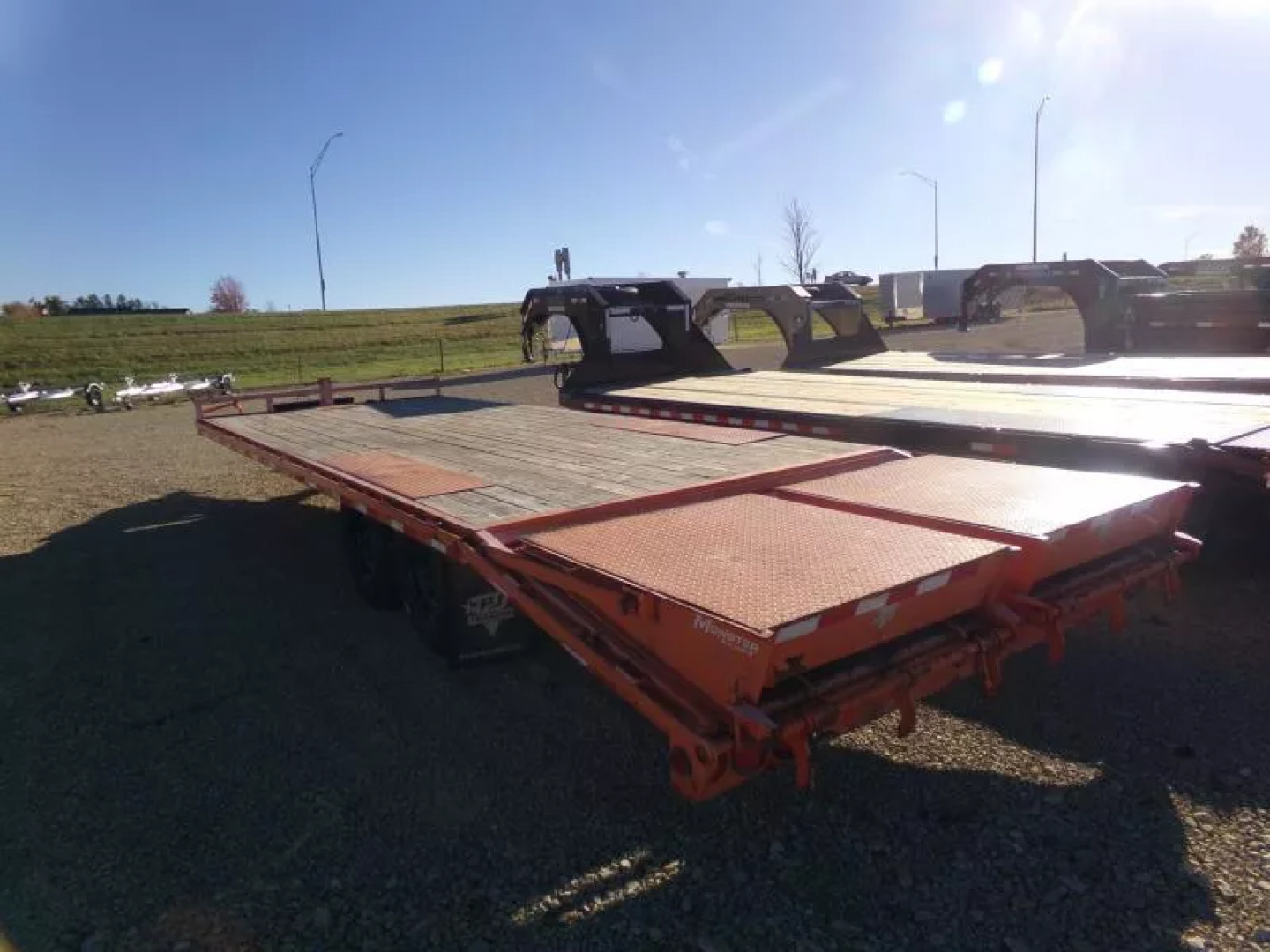 Used 2017 PJ Trailers USED Orange 102 x 20+5 Deckover with 16K GVWR ...