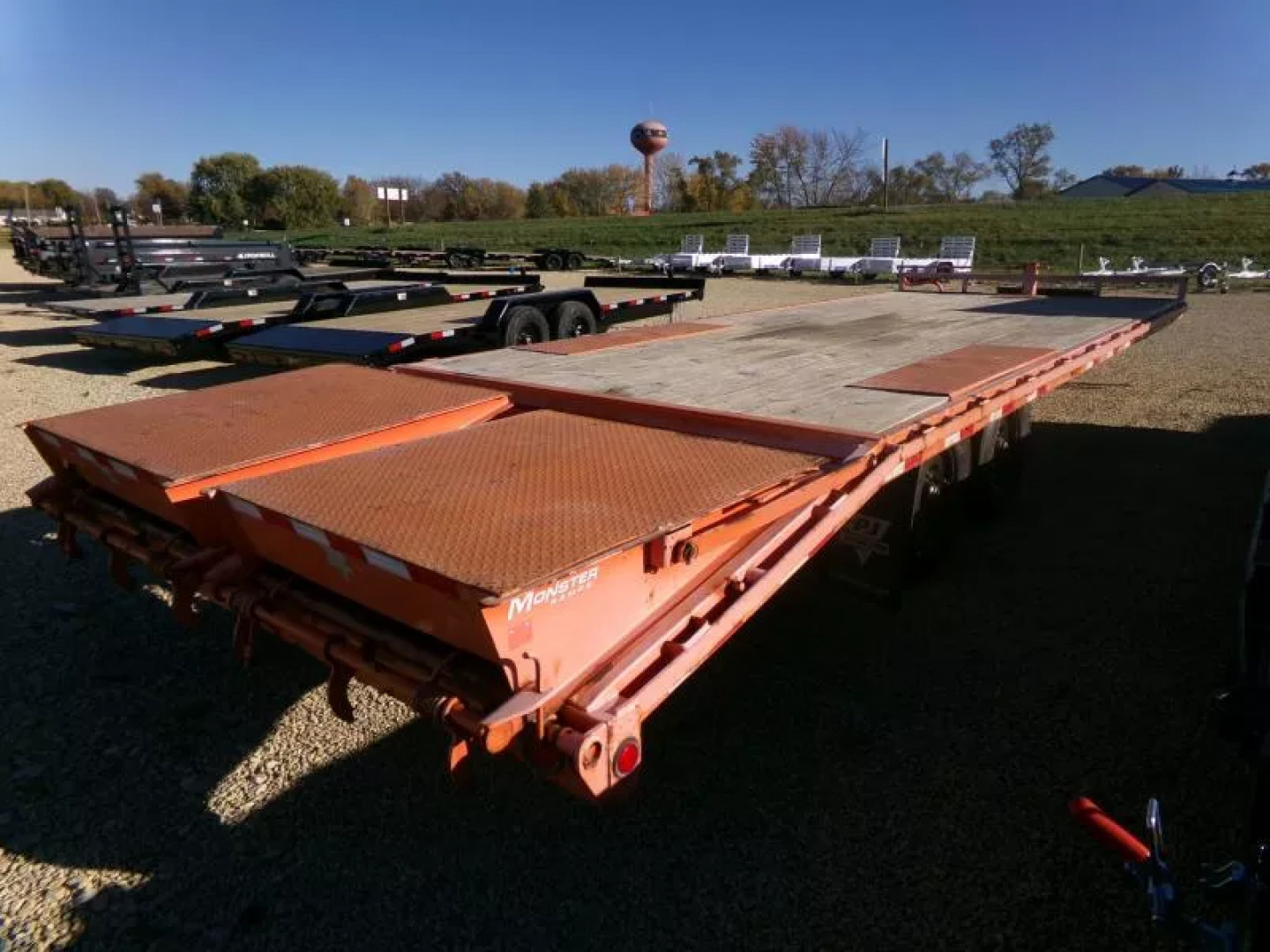 Used 2017 PJ Trailers USED Orange 102 x 20+5 Deckover with 16K GVWR ...
